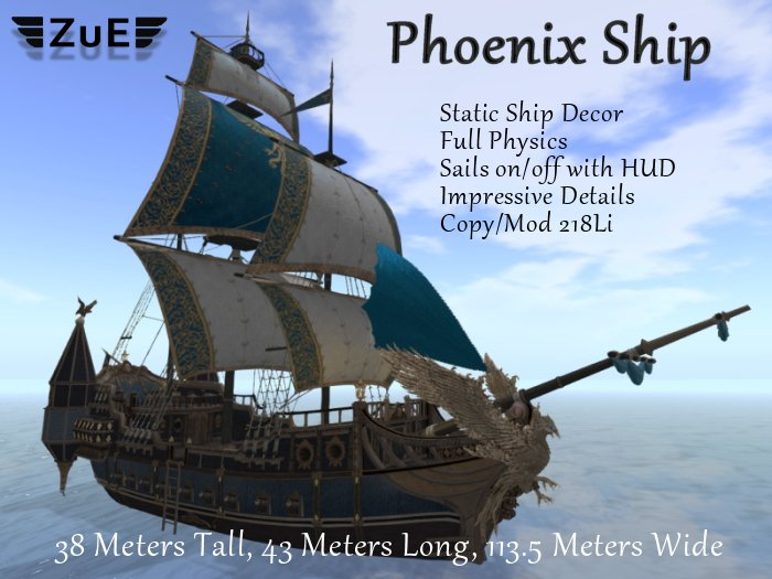 Second Life Marketplace - ::ZuE:: Phoenix Ship
